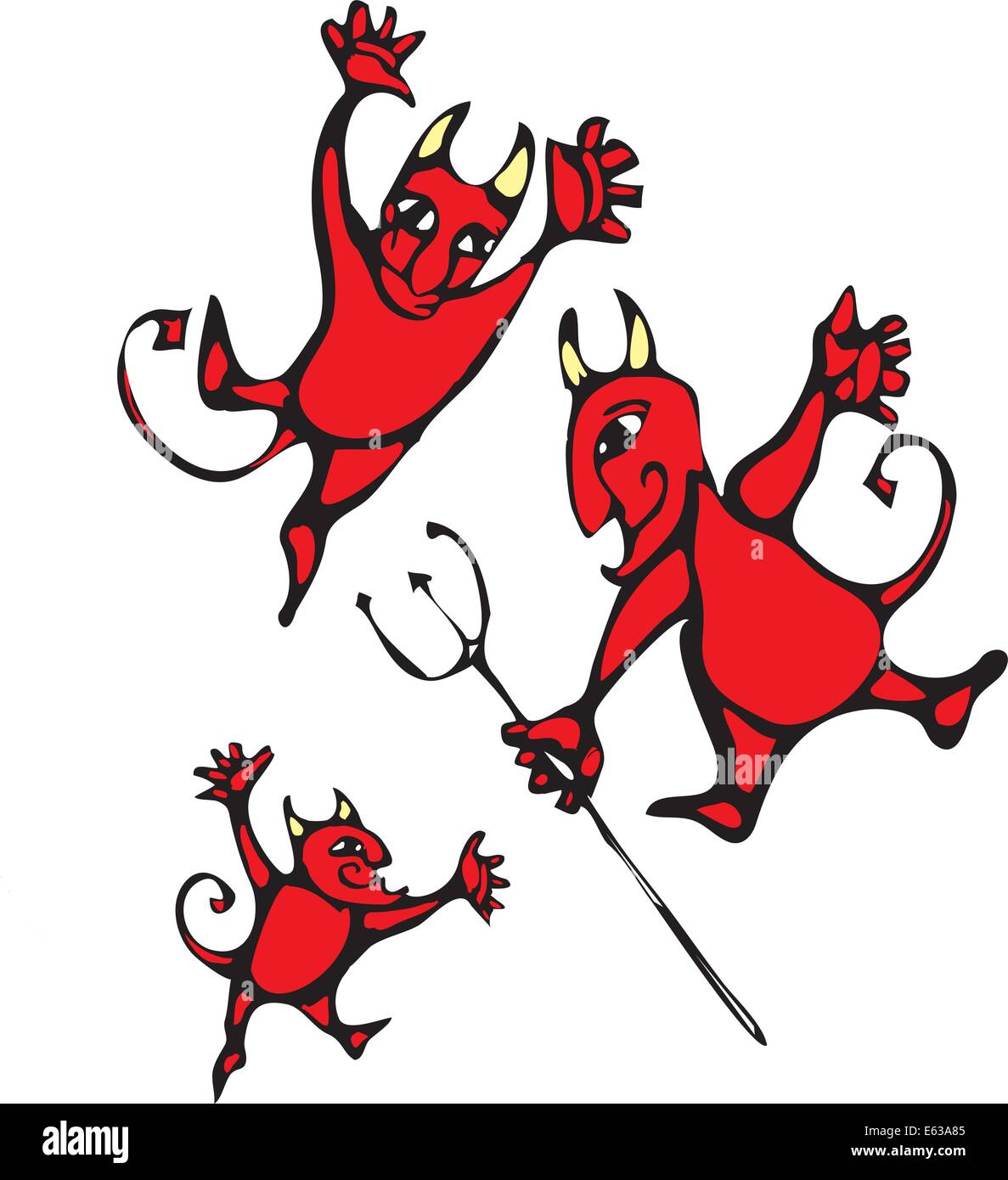 Diables paradis Banque d'images vectorielles - Alamy