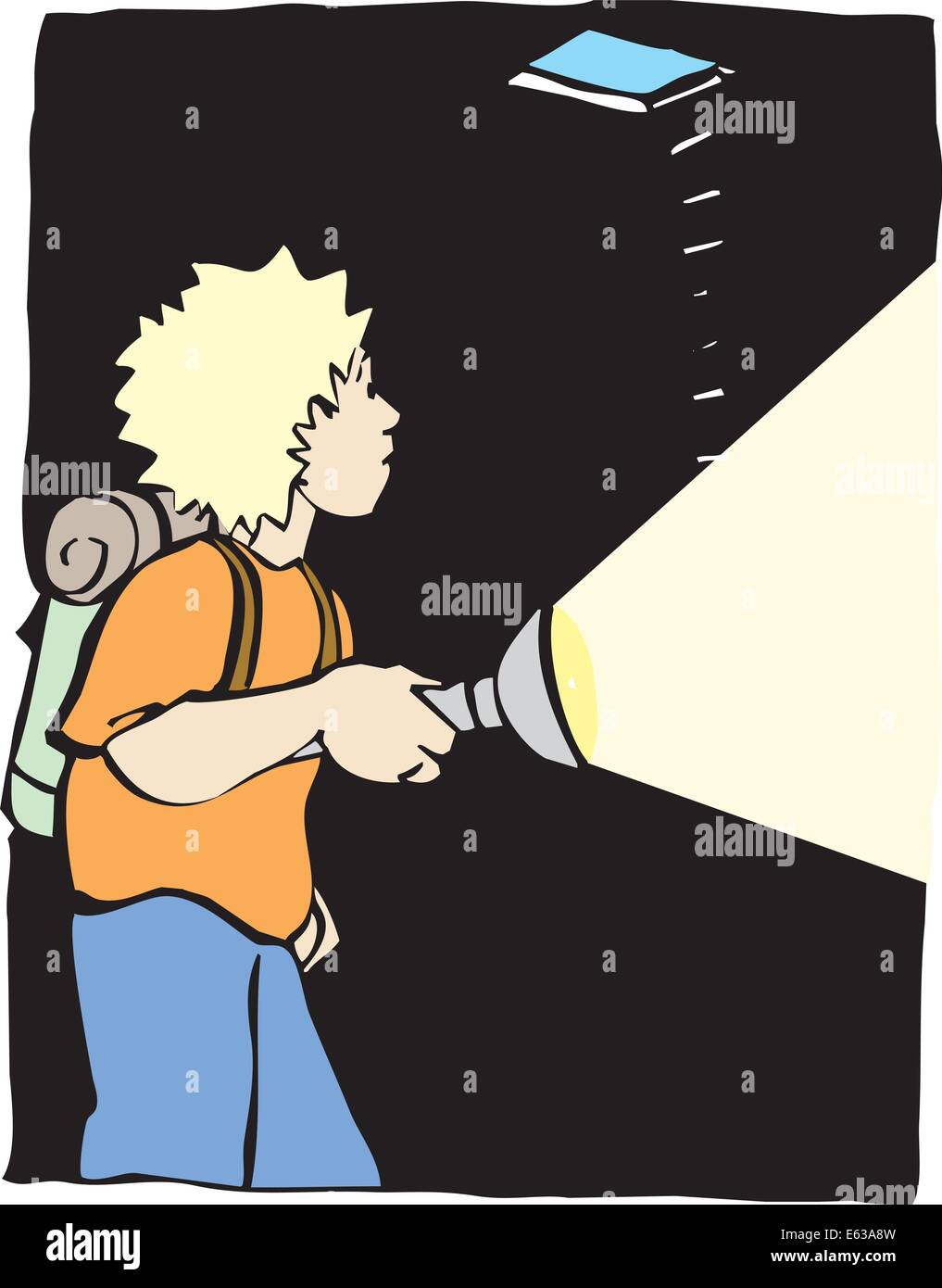 Cave flashlight Banque d'images vectorielles - Alamy