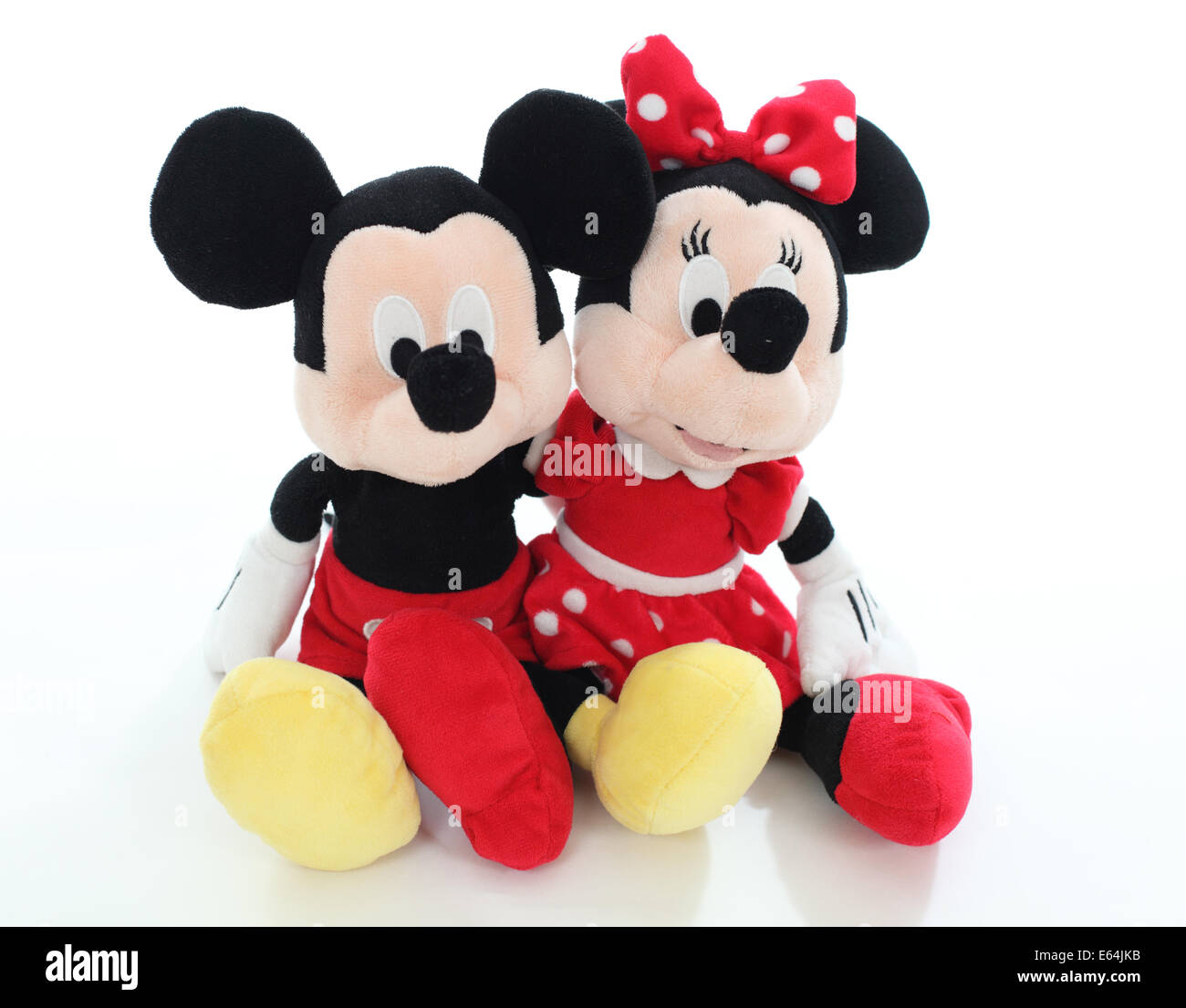 Minnie et Mickey Mouse de Disney. Soft toy isolé sur fond blanc Photo ...