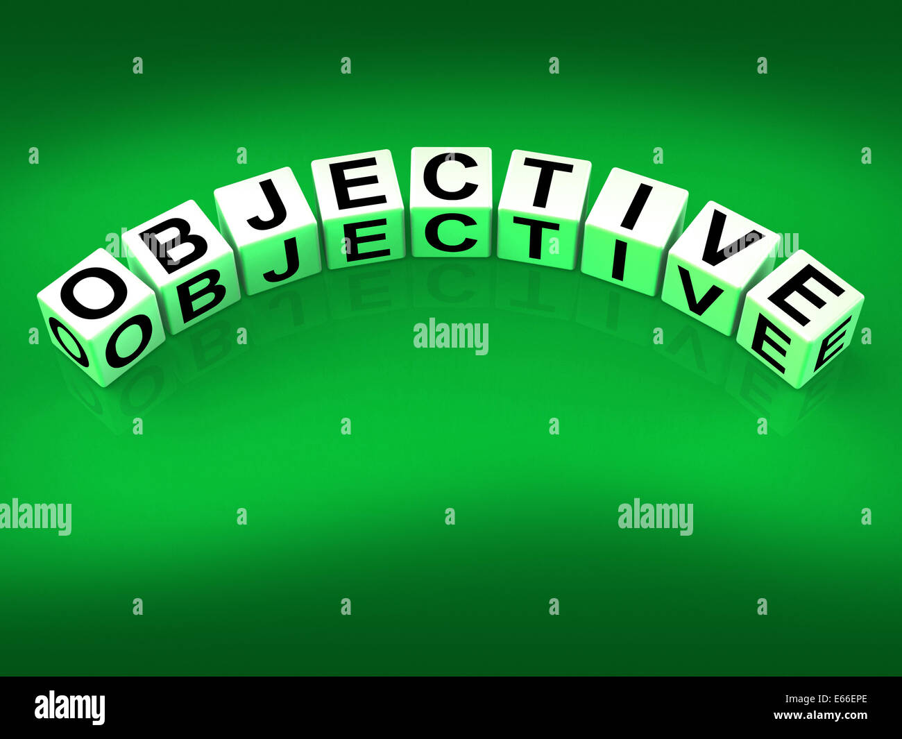 Blocs de sens Objectif Cibles et objectifs Objectifs Photo Stock - Alamy