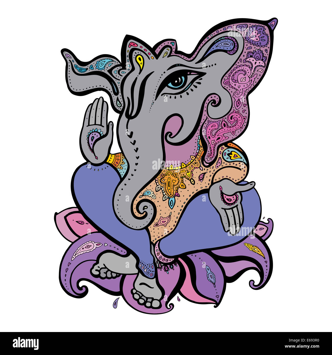 Hindu god ganesha vector hand Banque de photographies et d’images à ...