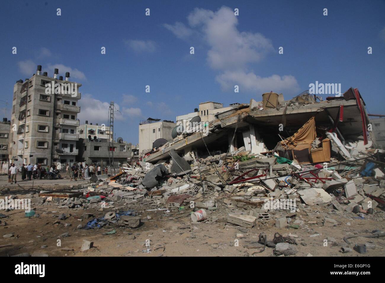 La ville de Gaza, bande de Gaza, territoire palestinien. 23 août, 2014 ...