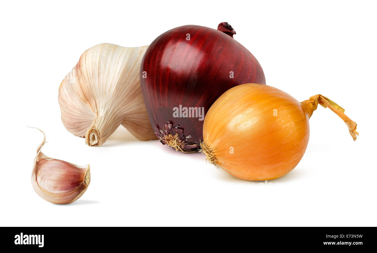 Ail et oignons rouges Banque de photographies et d’images à haute ...
