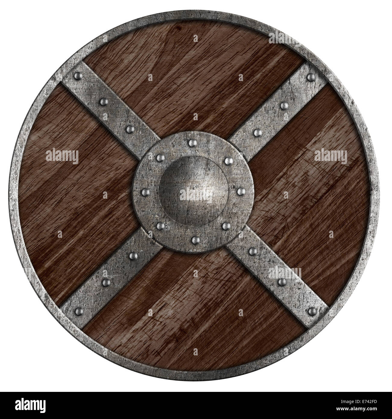 Bouclier rond médieval en bois Banque de photographies et d’images à ...