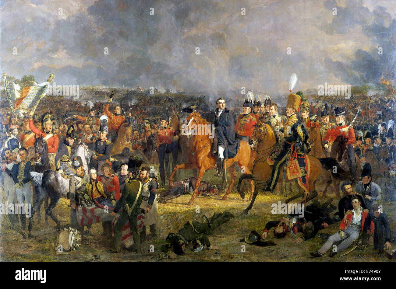 La bataille de Waterloo - par Jan Willem Pieneman, 1824 Photo Stock - Alamy