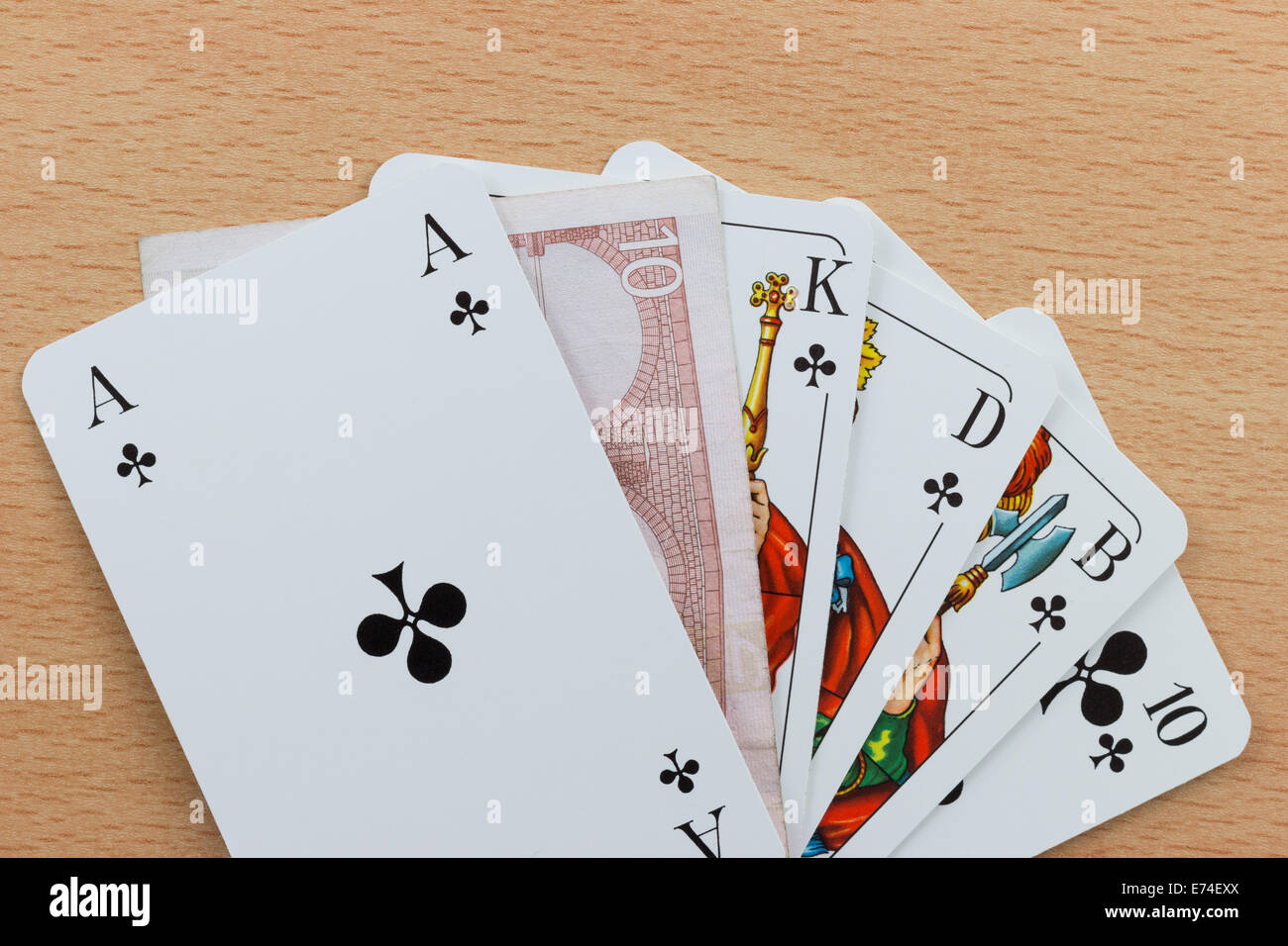 Quinte flush royale Banque de photographies et d’images à haute ...