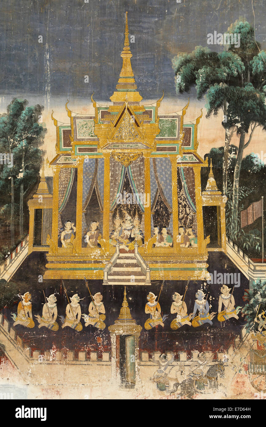 Fresque historique du cambodge Banque de photographies et d’images à ...