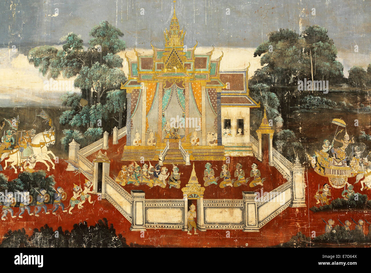 Fresque historique du cambodge Banque de photographies et d’images à ...