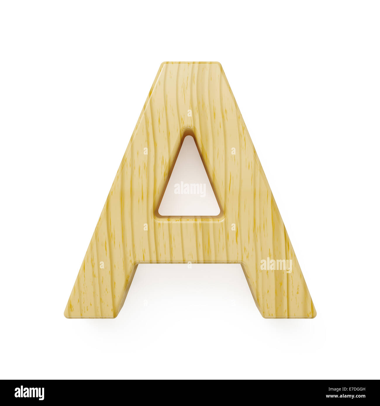 Lettre alphabet bois - symbole A. isolé sur fond blanc Photo Stock - Alamy