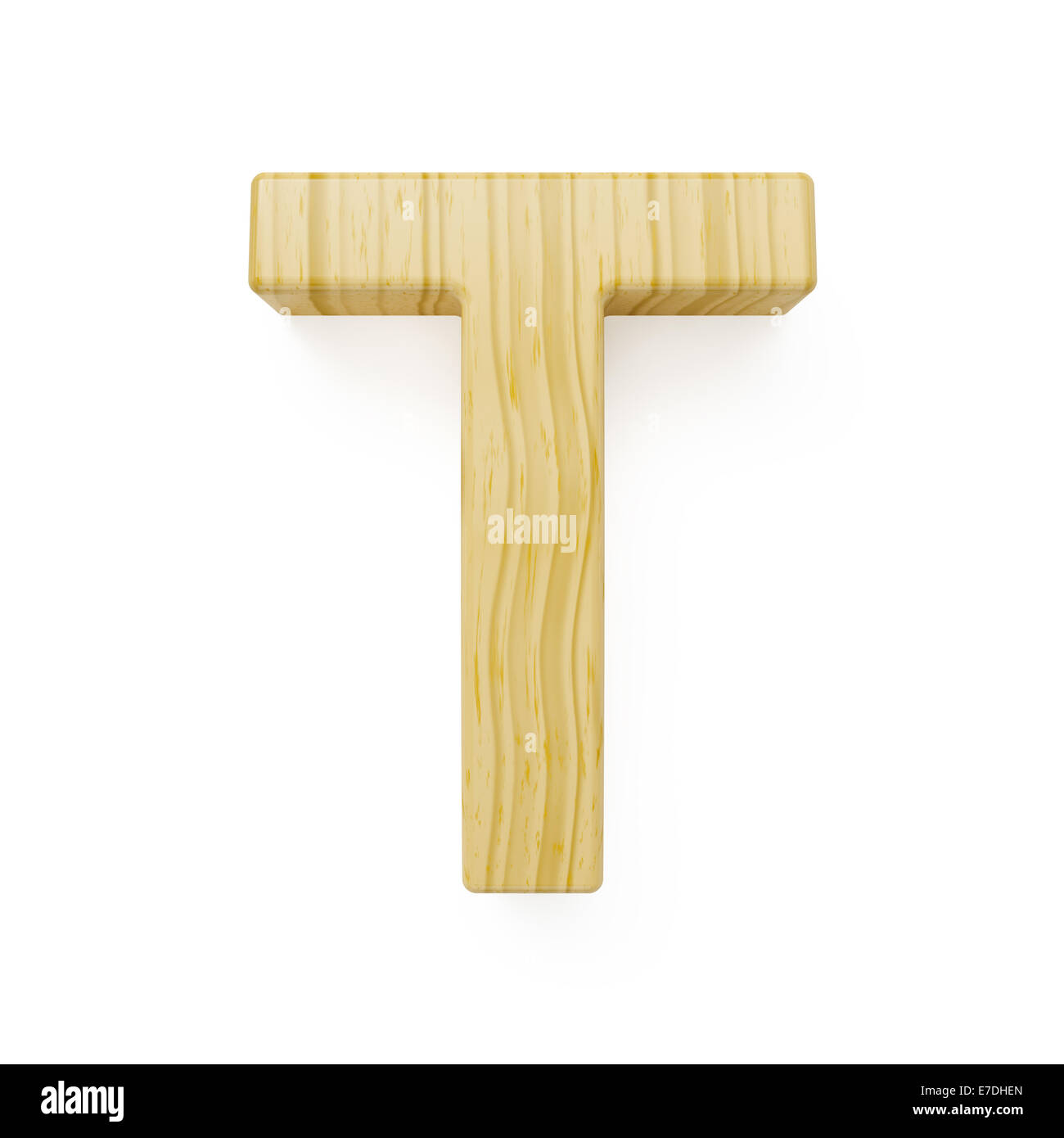 Lettre alphabet bois - symbole T. isolé sur fond blanc Photo Stock - Alamy