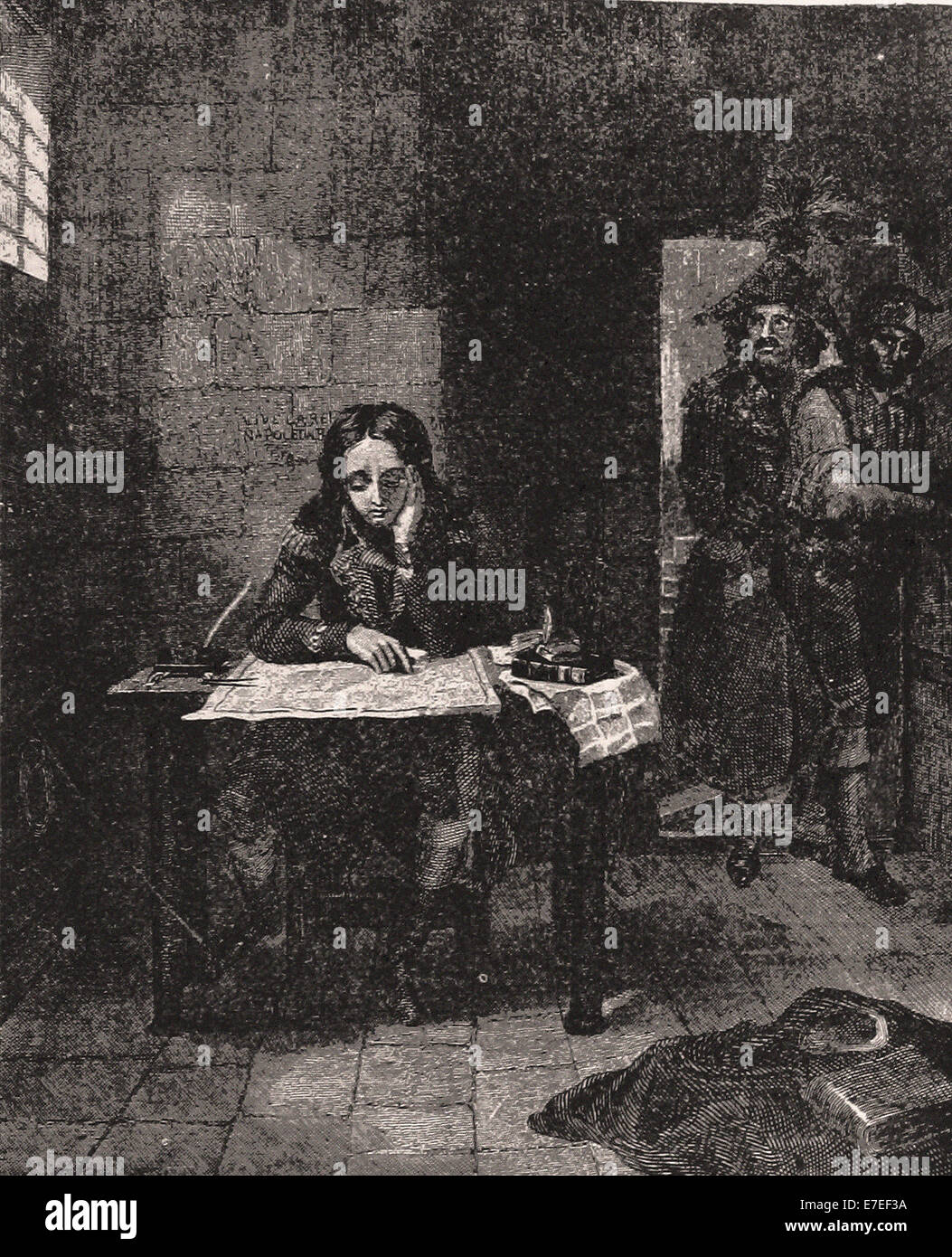 Napoléon dans la prison de Nice, 1794 - La gravure - XIX ème siècle ...