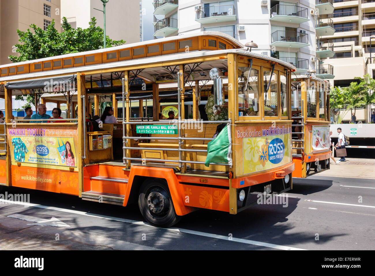 Waikiki trolley hawaii Banque de photographies et d’images à haute ...