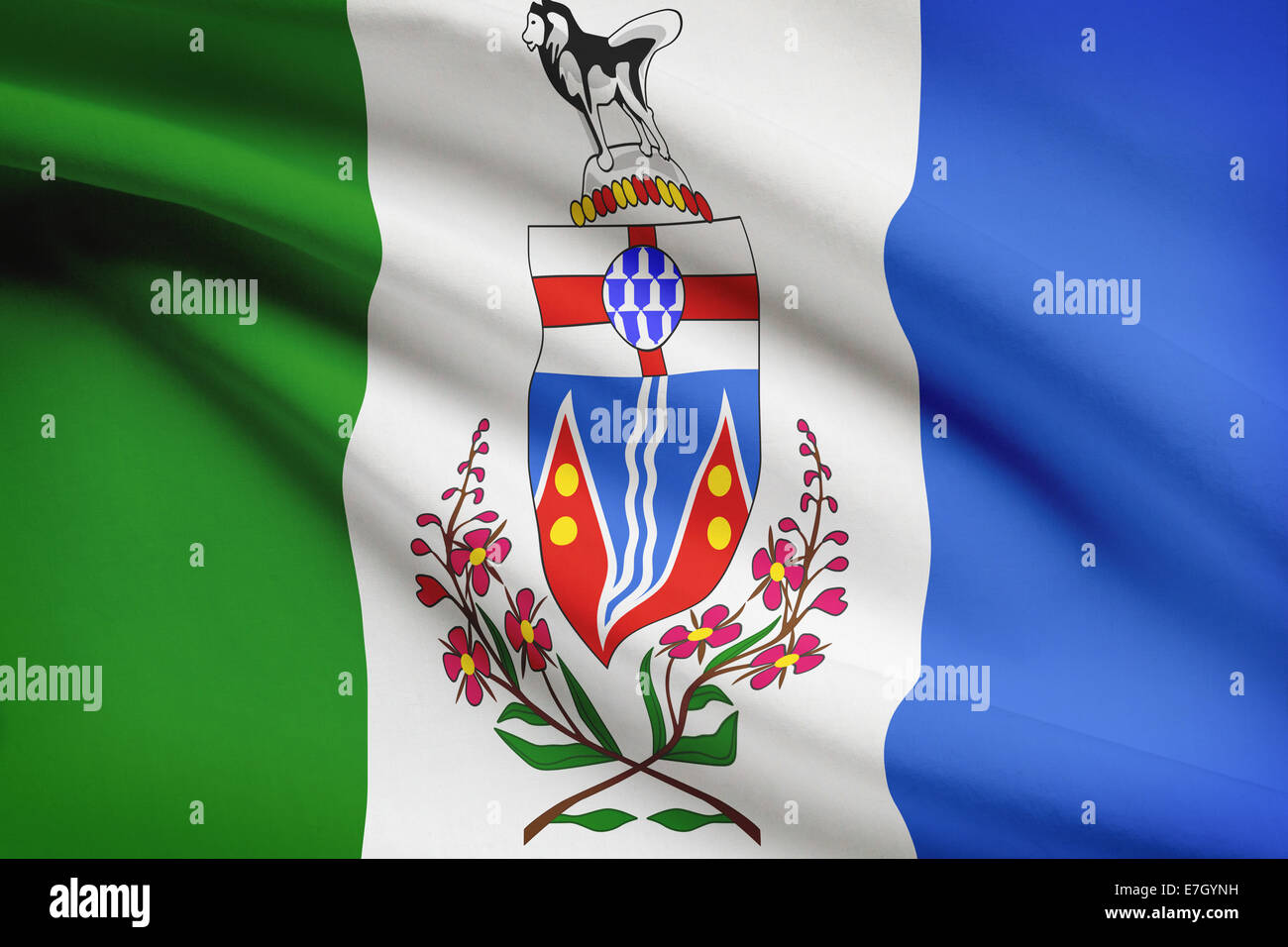 Drapeaux des provinces canadiennes série - Yukon Photo Stock - Alamy