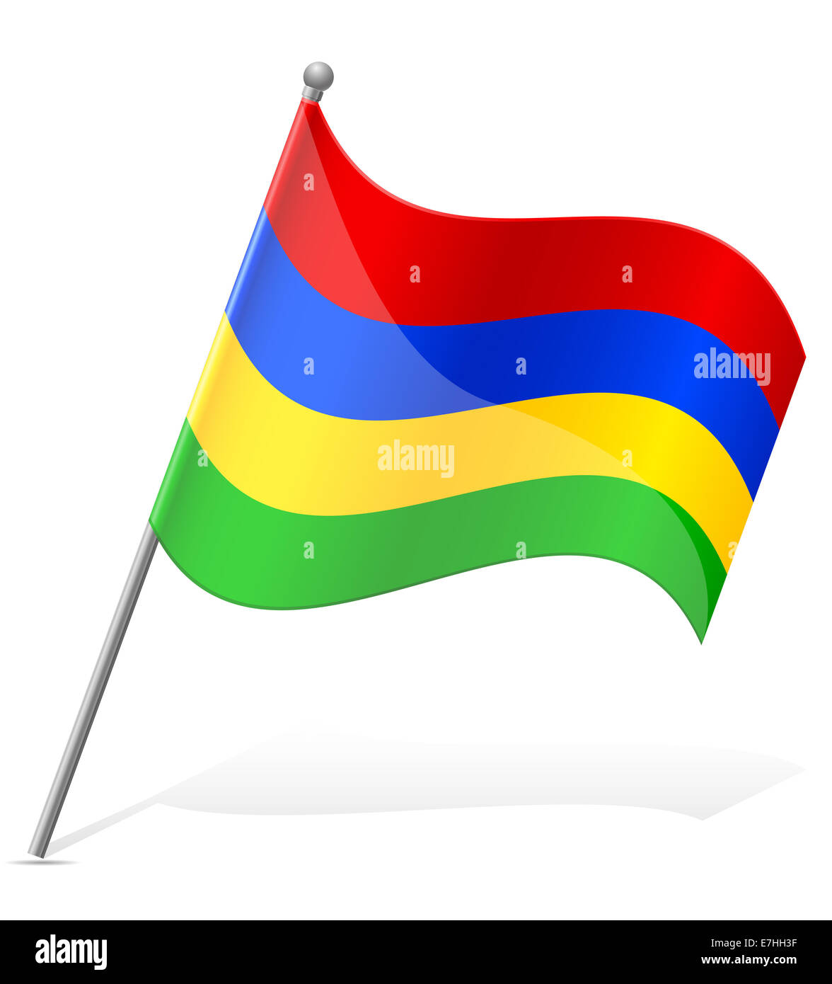 Pavillon de l'Ile Maurice illustration isolé sur fond blanc Photo Stock ...