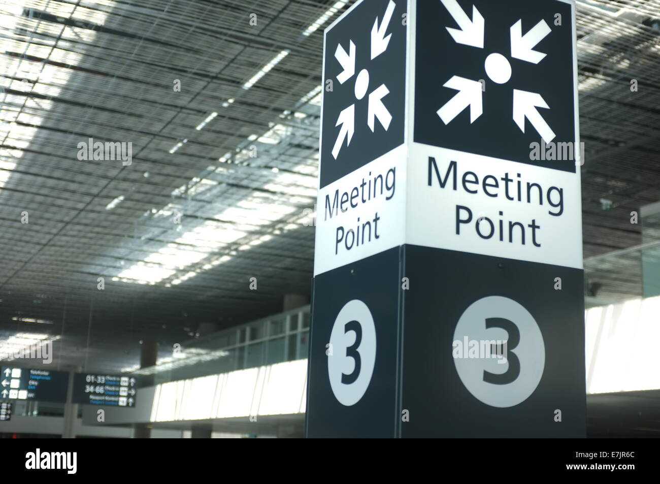 Meeting point sign airport Banque de photographies et d’images à haute ...