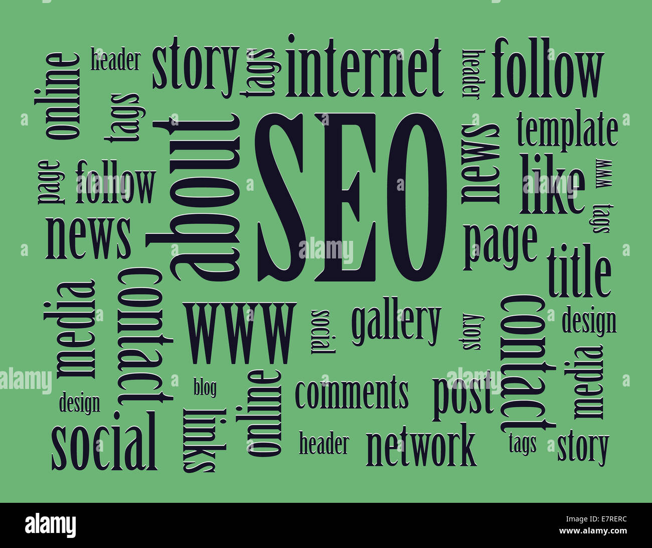 Word cloud html css related Banque de photographies et d’images à haute ...