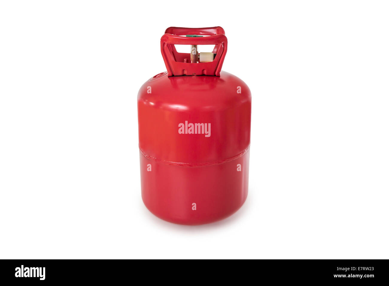 Petite bouteille de gaz rouge isolé sur fond blanc Photo Stock - Alamy