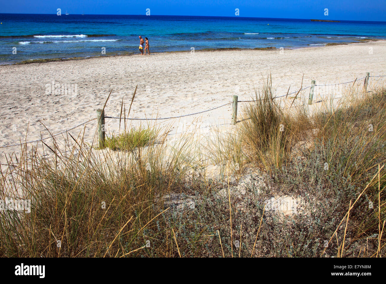 Plage de Son Bou, Alaior, Minorque, Baleares, Espagne Photo Stock - Alamy