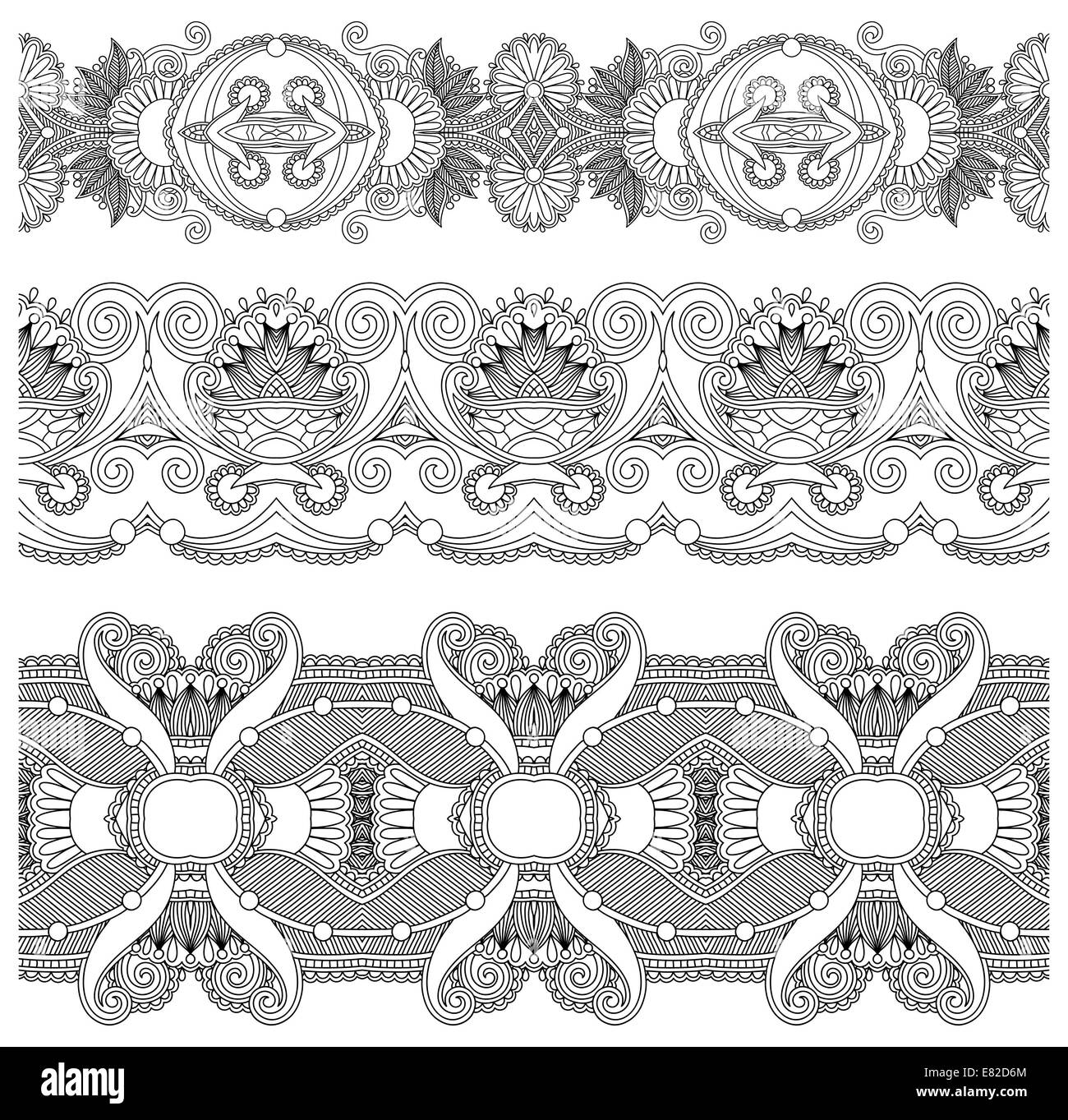 Frise arabesque Banque d'images noir et blanc - Alamy