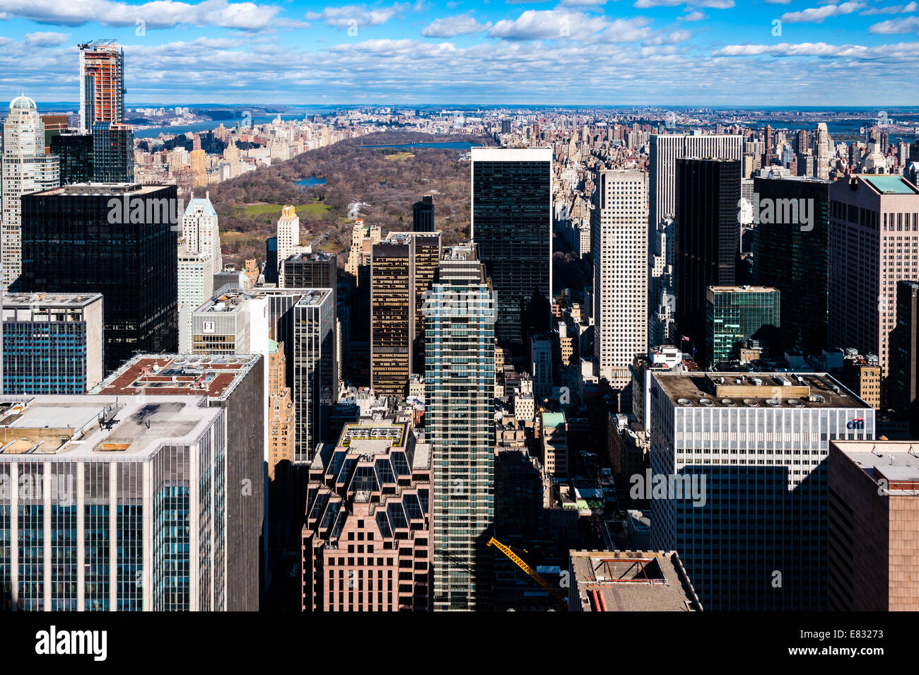 Nous, la ville de New York. Vue du haut de la roche plate-forme d ...