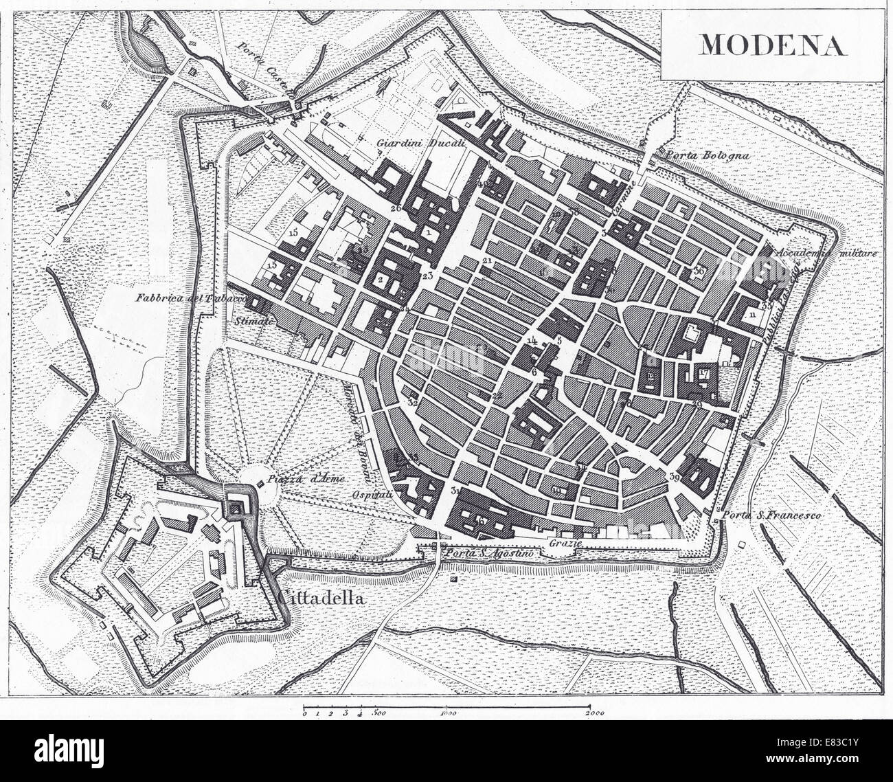 Map of modena Banque de photographies et d’images à haute résolution ...
