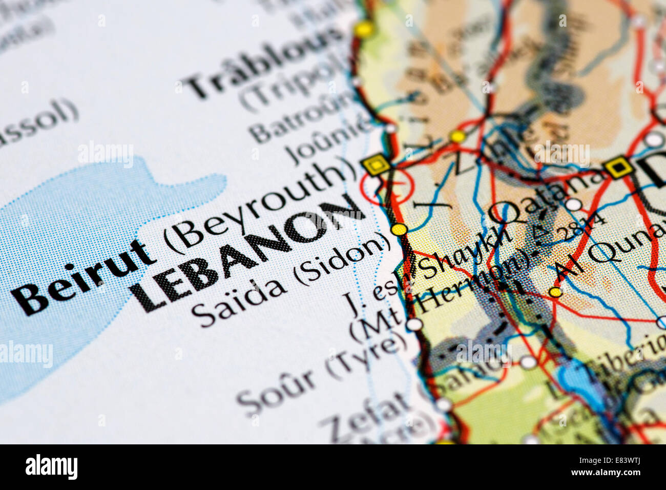 Carte de beyrouth Banque de photographies et d’images à haute ...