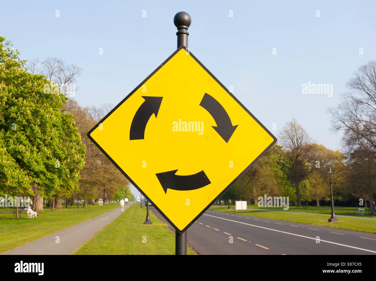 Panneau de signalisation rond point Banque de photographies et d’images ...