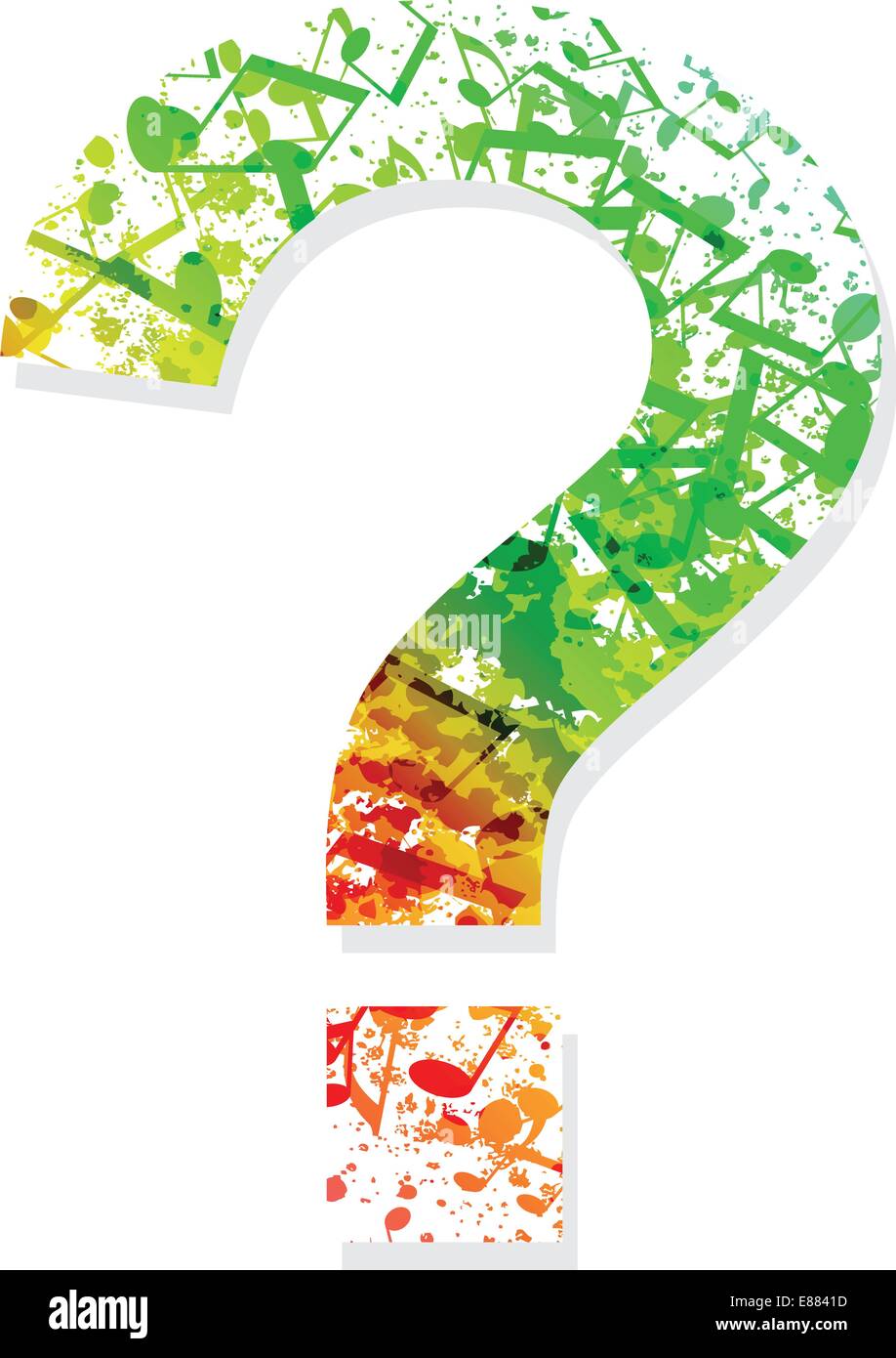 Thème de la musique grunge font. Question mark Image Vectorielle Stock ...