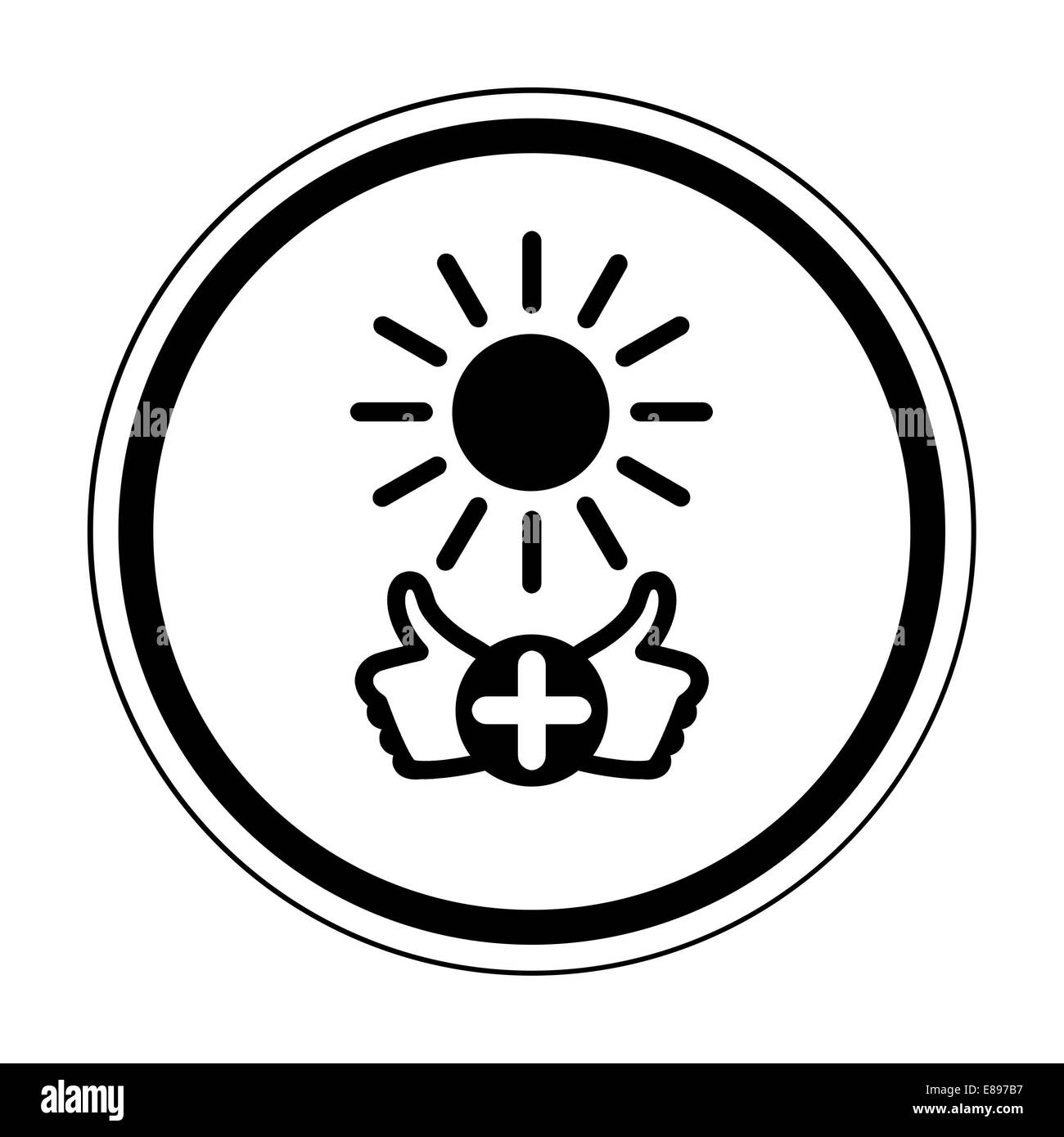 Symbole de la positivité Banque d'images détourées - Alamy