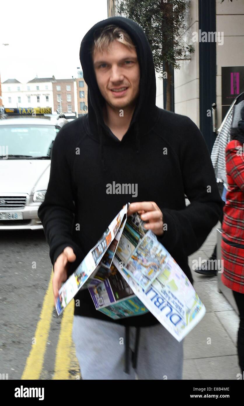 Backstreet Boys arrivent à leur hôtel de Dublin avant leur concert de ...