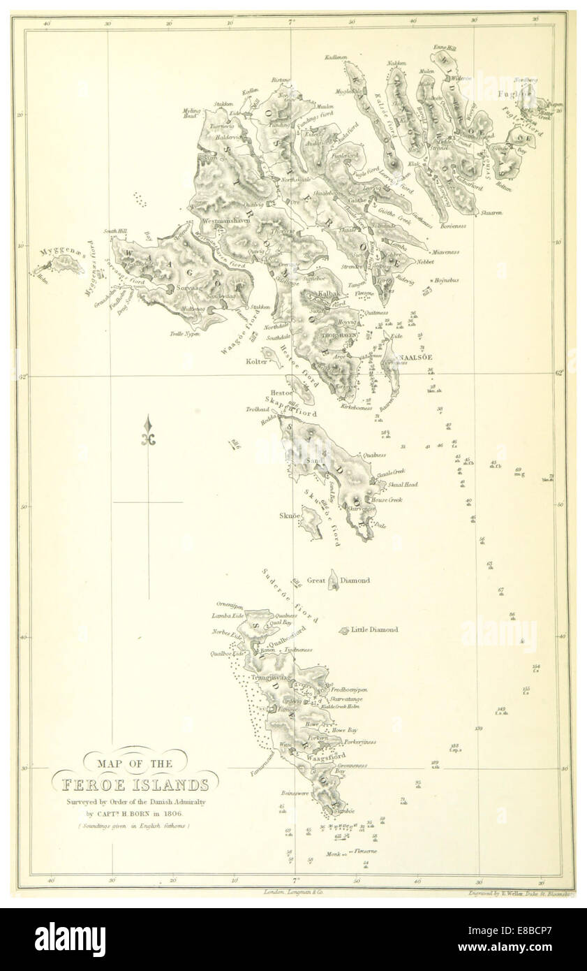 Faroe islands map Banque de photographies et d’images à haute ...