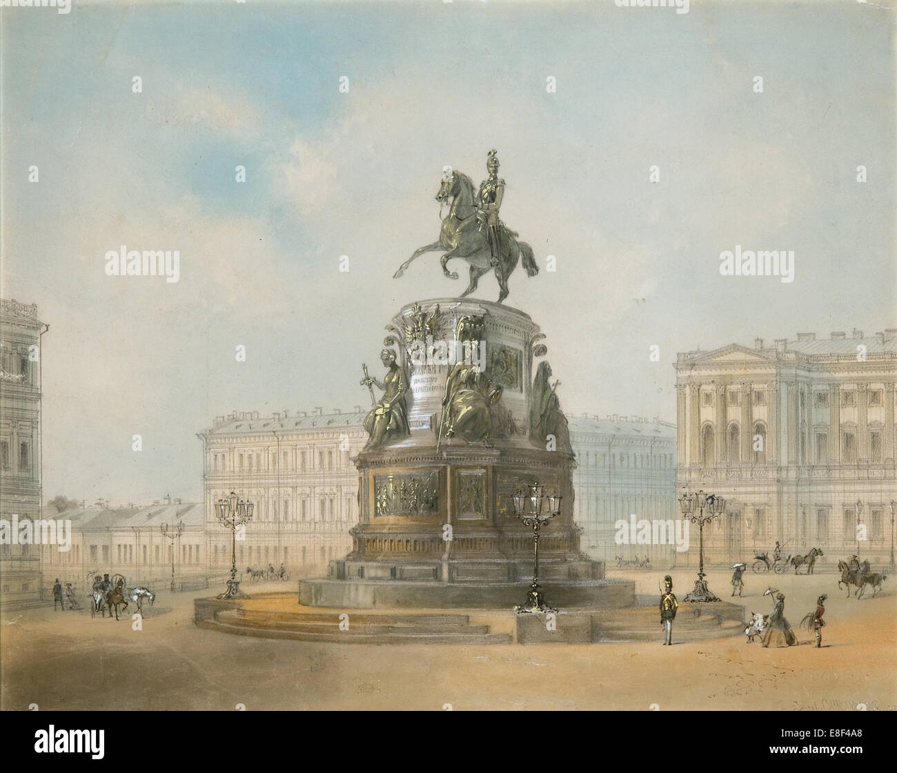 Le monument équestre de Nicolas Ier de Russie sur la place St Isaac à ...