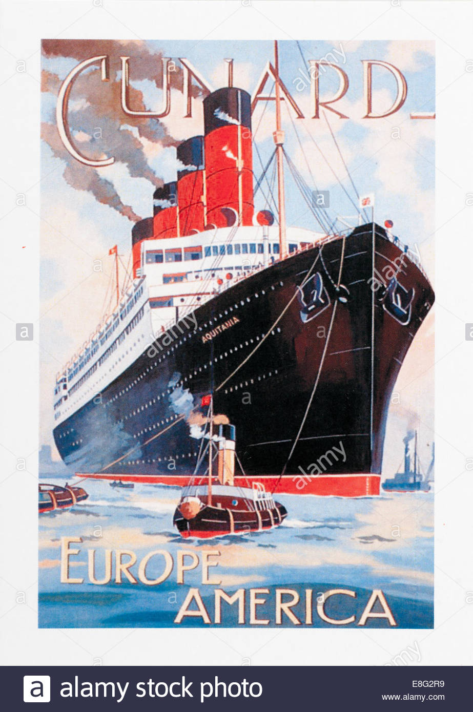 Cunard Line Poster Banque d'image et photos - Alamy