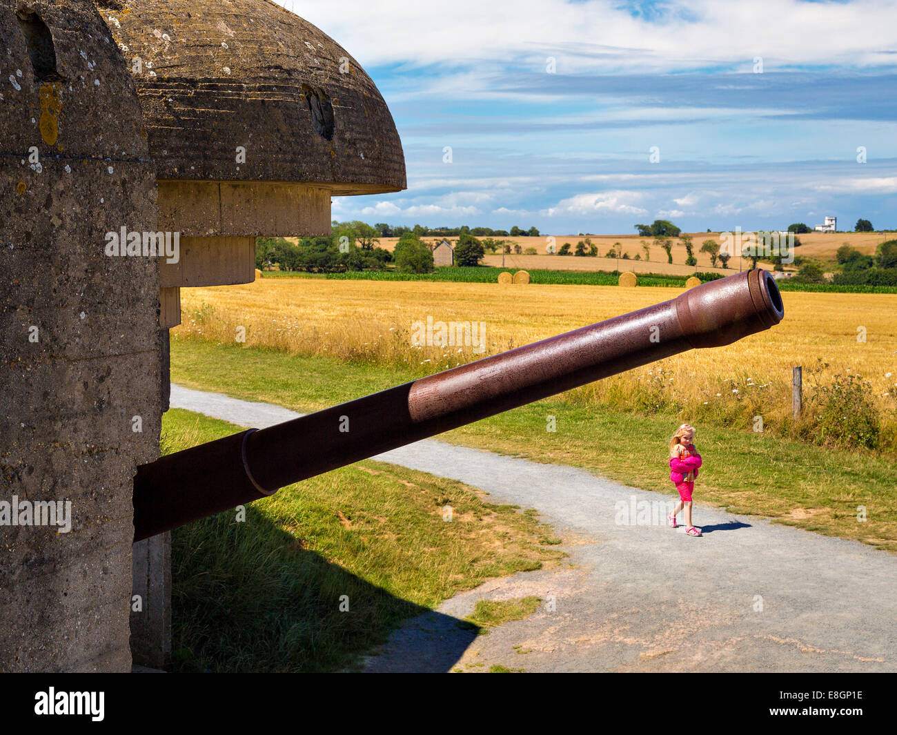 Cannon d'un bunker allemand, une partie de la défense de la seconde ...