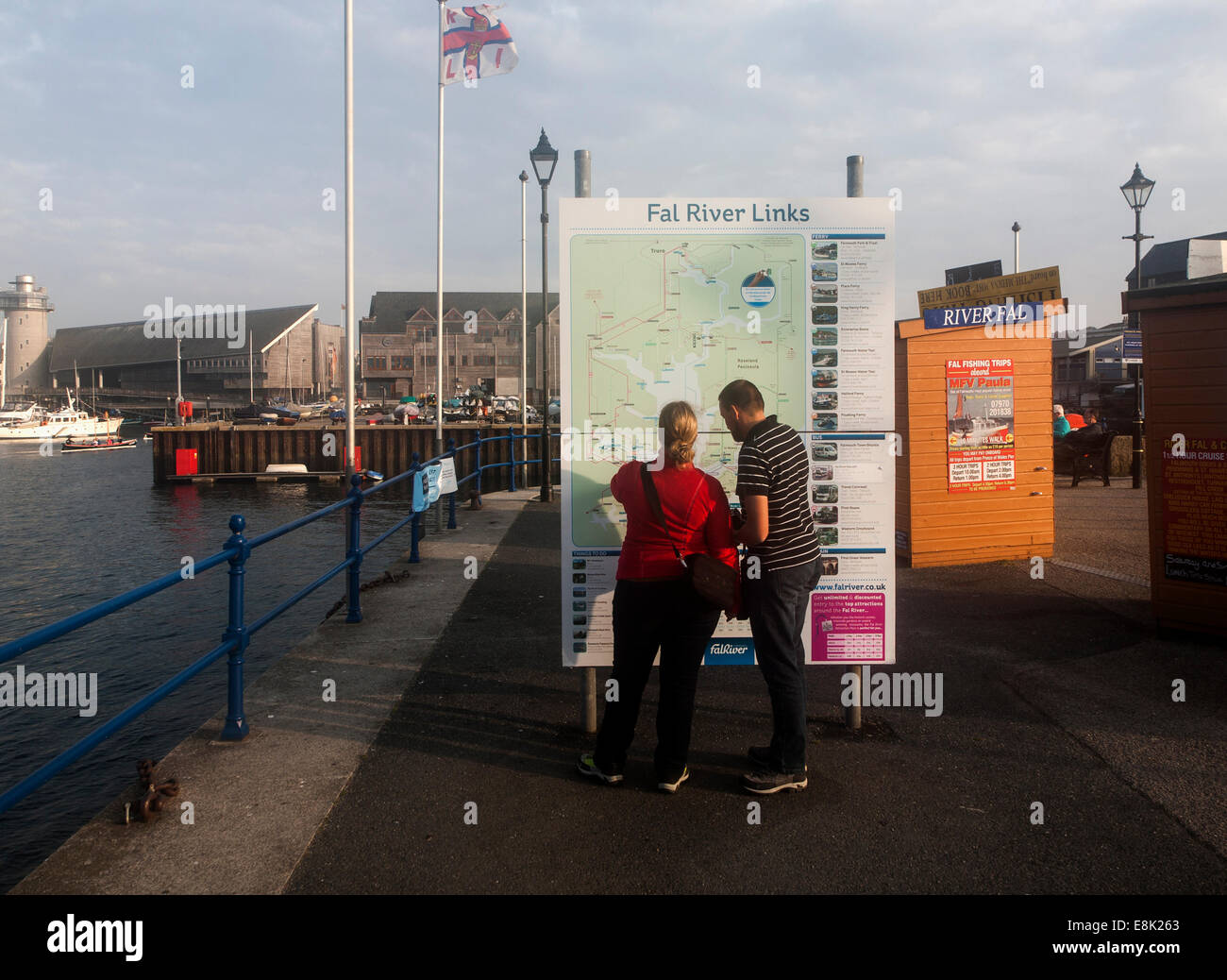 Map of river fal transport links prince of wales pier Banque de ...