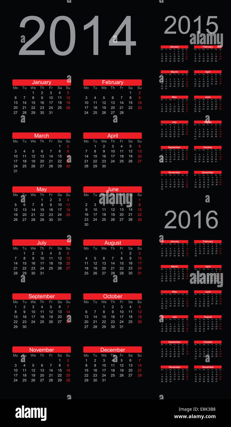 Calendrier 2015 avec un design simple Banque de photographies et d ...