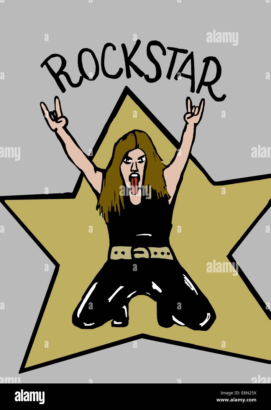 Rock singer cartoon Banque de photographies et d’images à haute ...