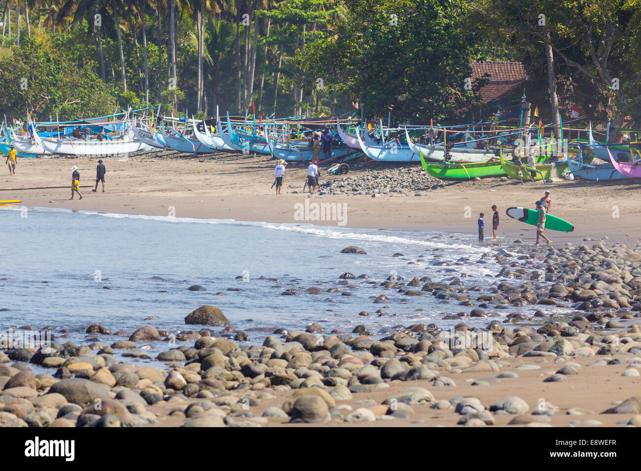 Medewi beach bali indonesia Banque de photographies et d’images à haute ...