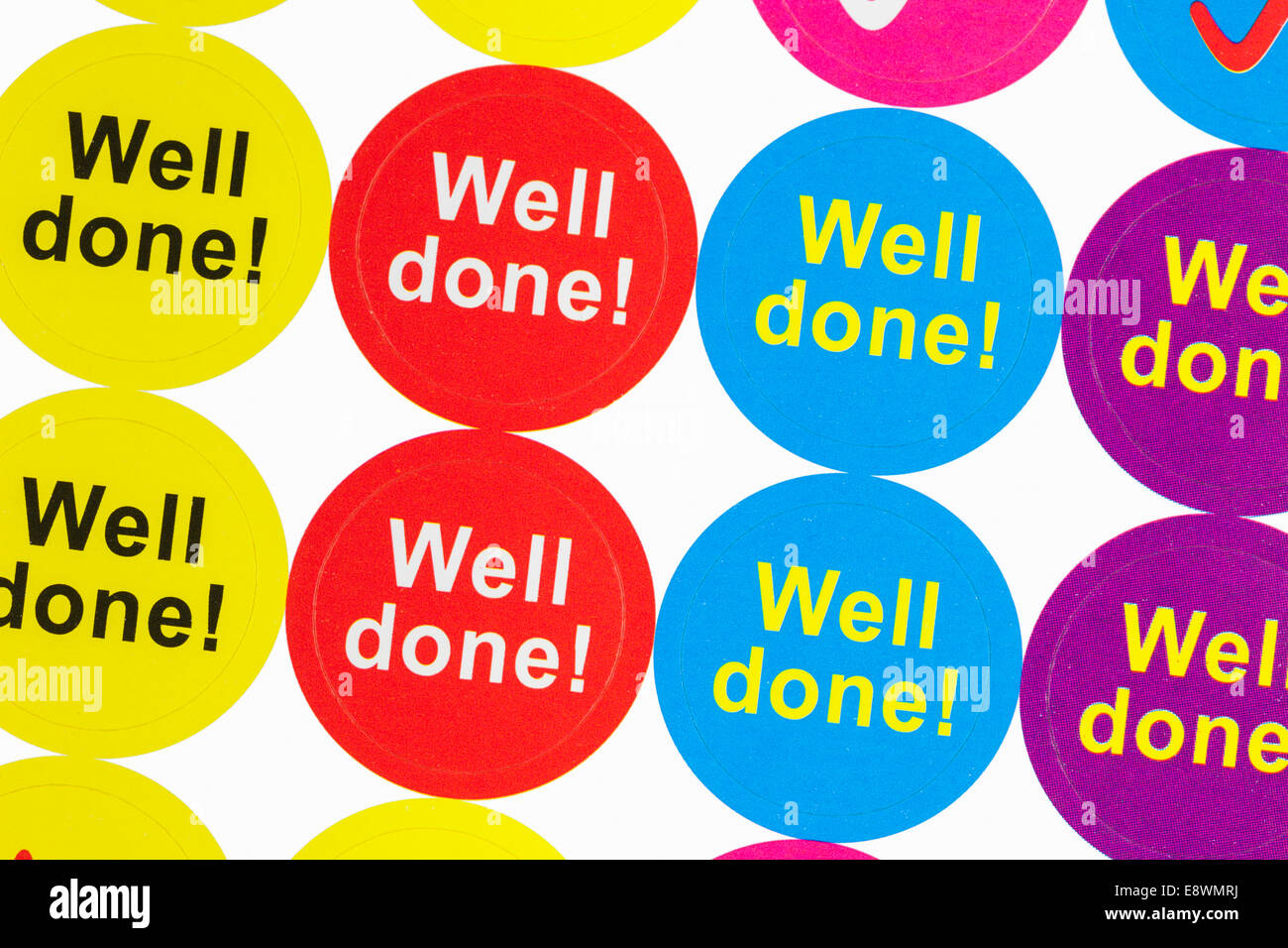 Well done stickers Banque de photographies et d’images à haute ...