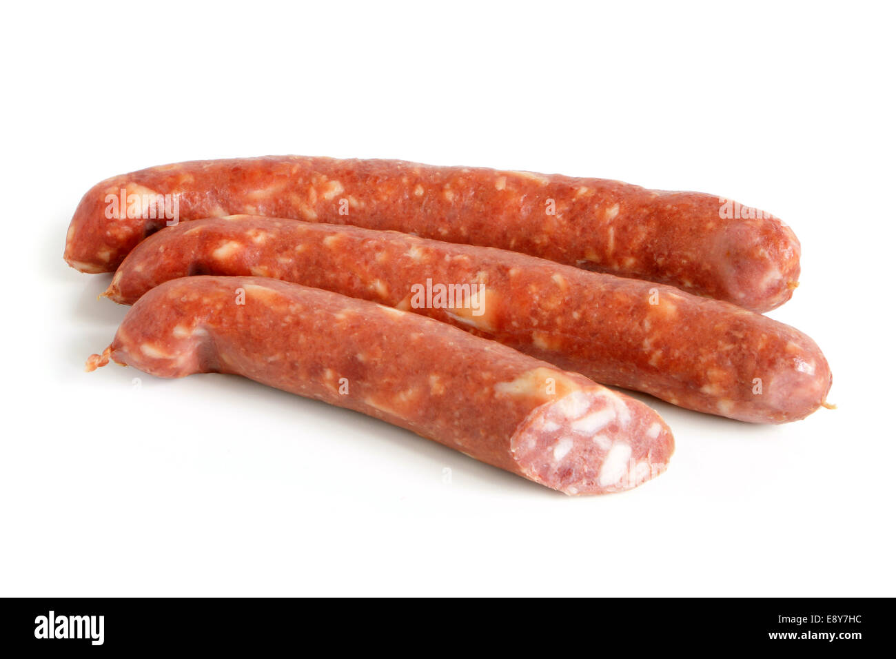 Trois saucisses de porc Banque d'images détourées - Alamy
