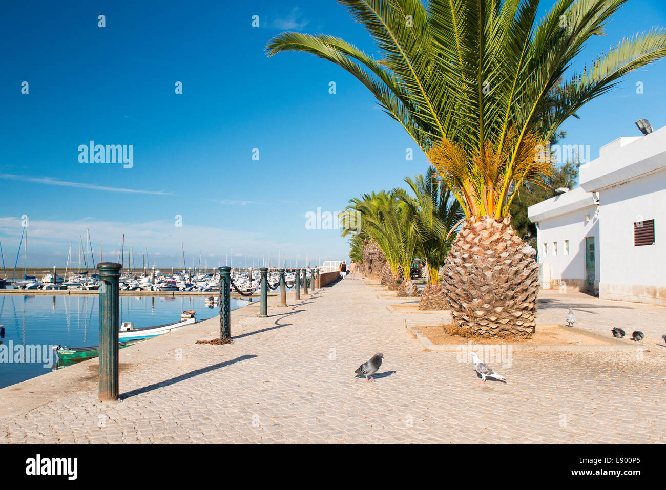 Portugal Algarve Olhao ville vue de la promenade Marina port loisirs ...