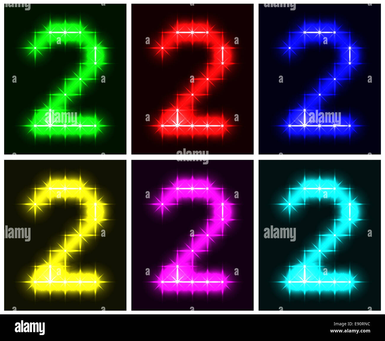 Définir un symbole de la numéro 2 Photo Stock - Alamy