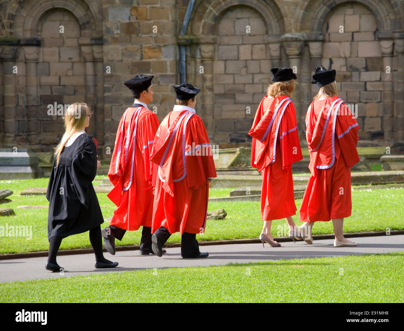 Graduation university student students male and female england uk ...