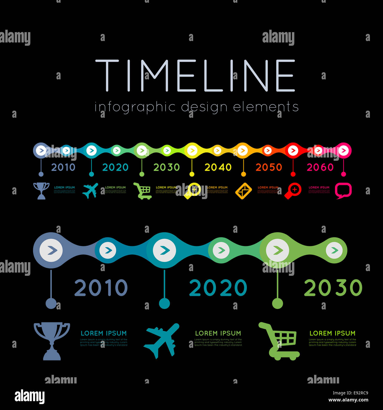 Timeline infographic Banque de photographies et d’images à haute ...
