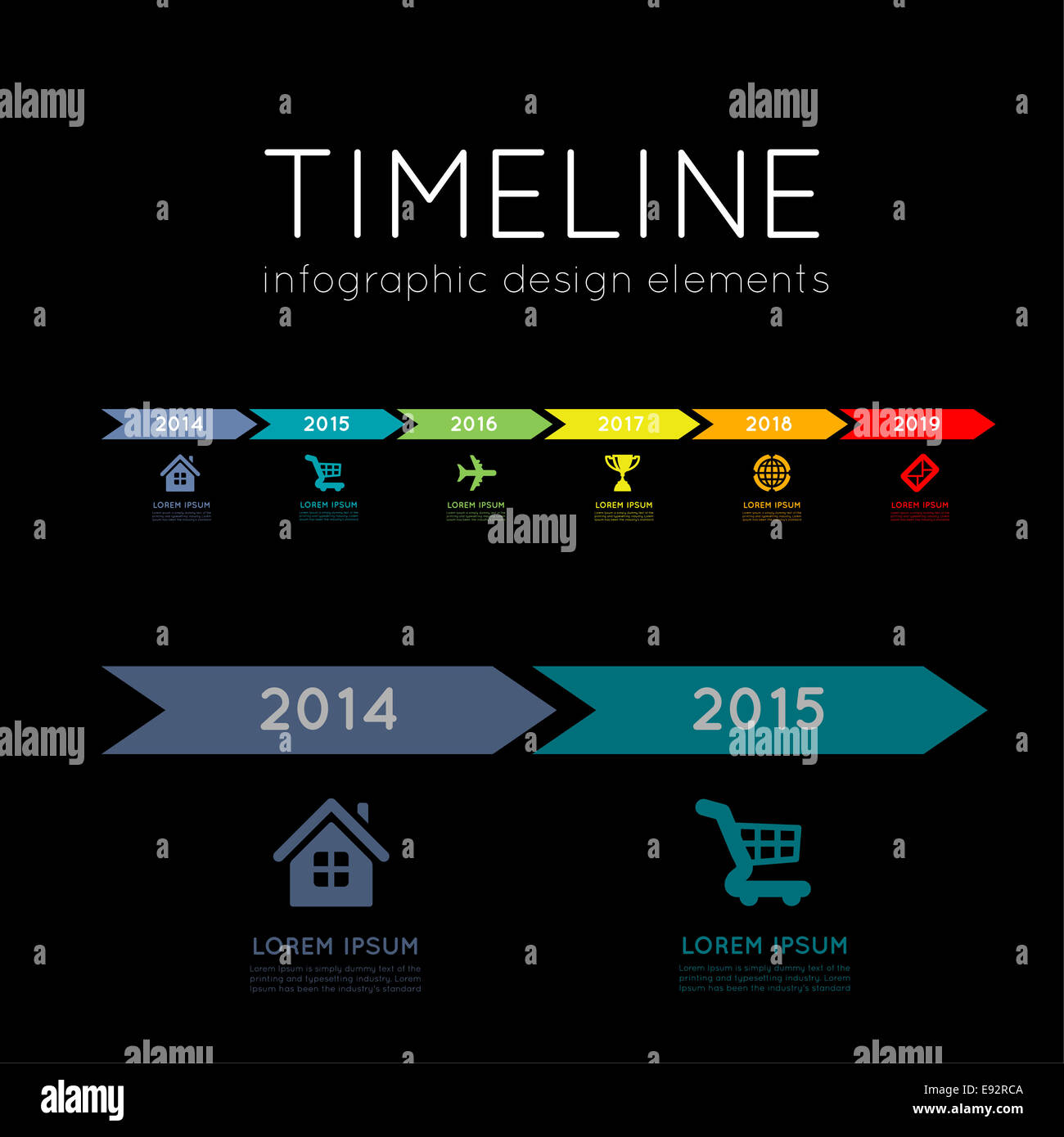 Timeline infographic Banque de photographies et d’images à haute ...