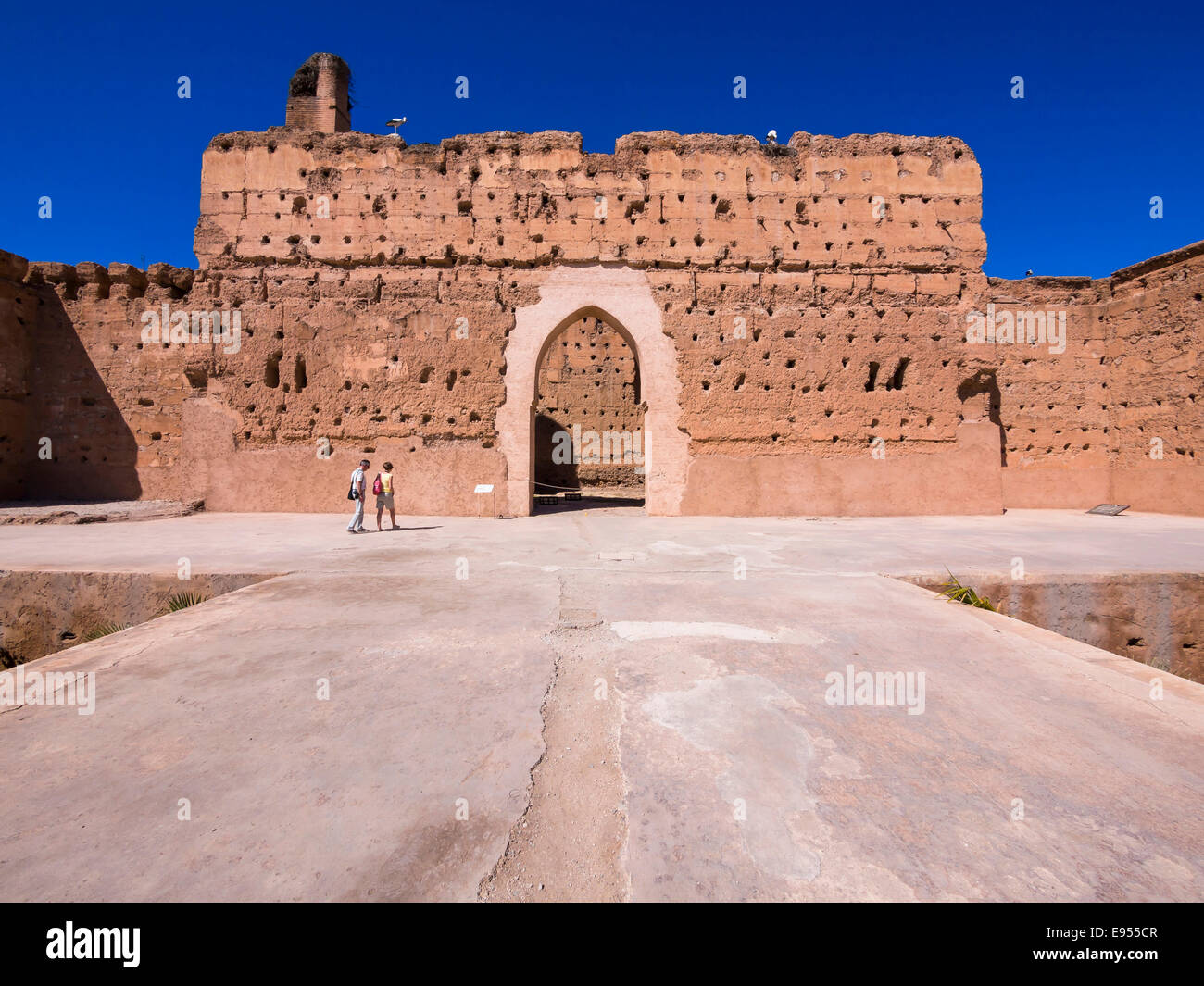 Des ruines historiques du Palais El Badi, Marrakech, Marrakech-Tensift ...