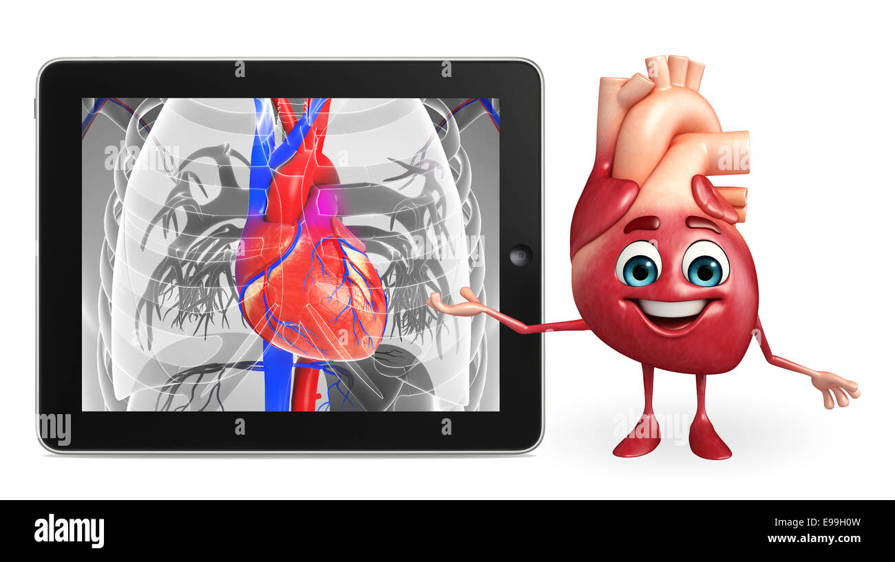 Cartoon character heart heart anatomy Banque de photographies et d ...