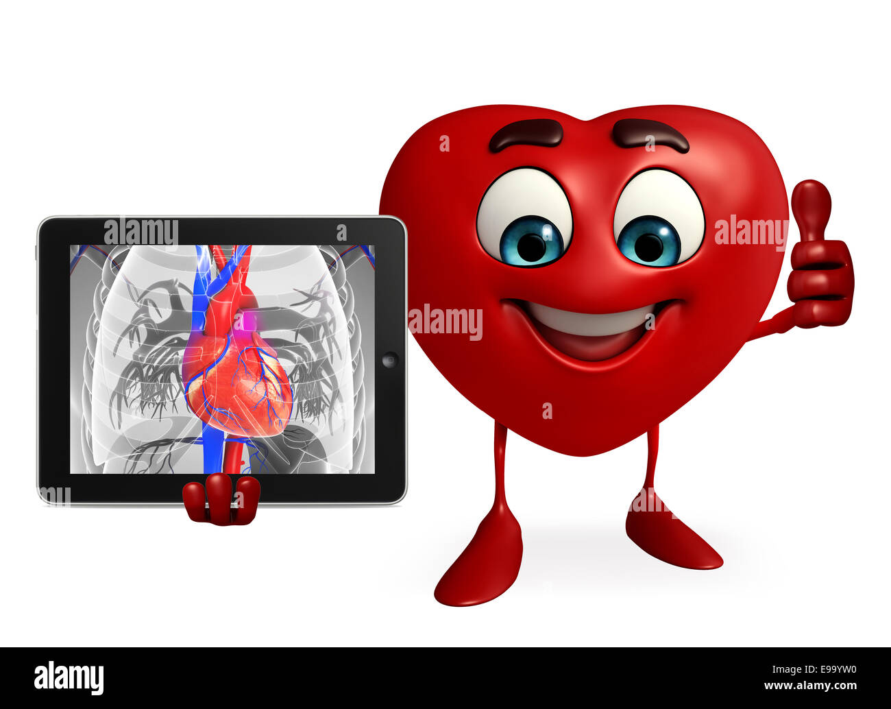 Cartoon character heart heart anatomy Banque de photographies et d ...