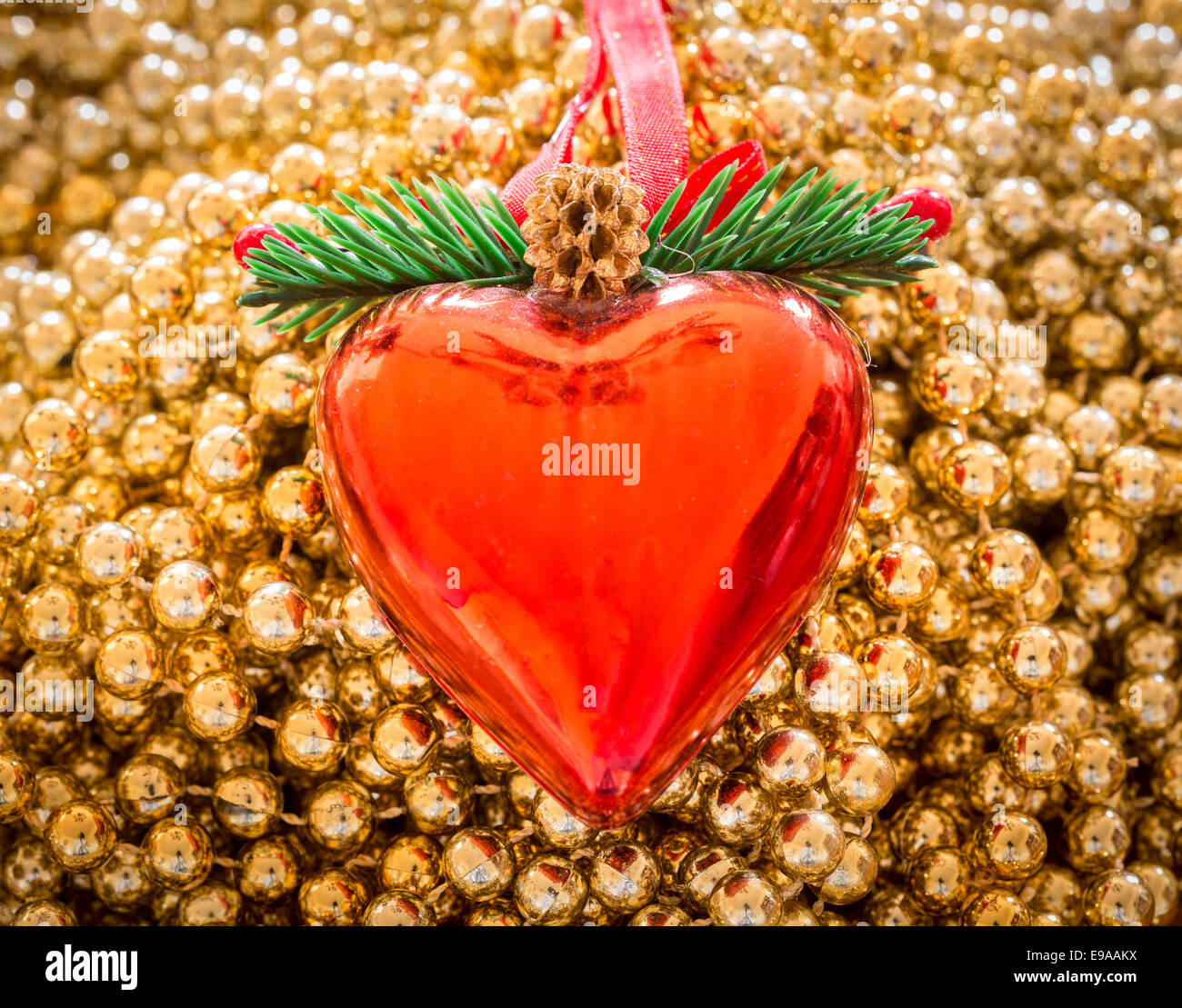 Décoration de noël en forme de coeur Banque de photographies et d ...