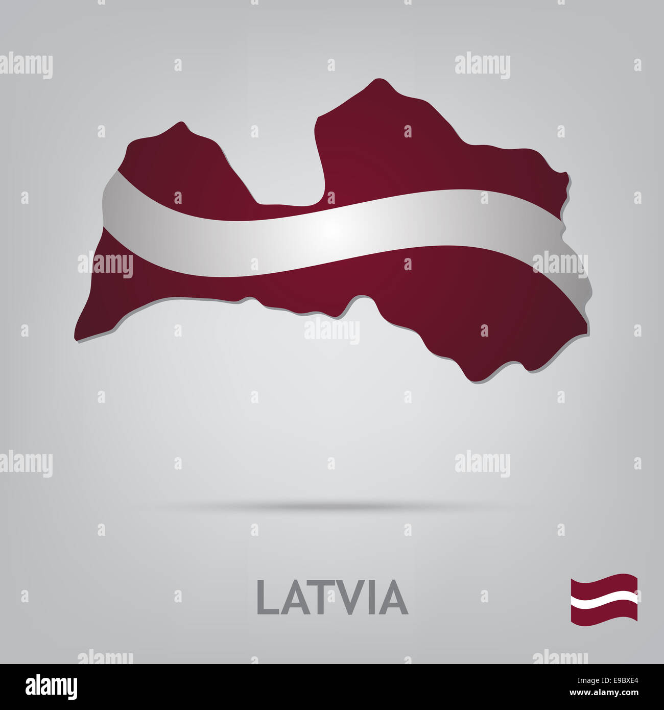 Drapeau de la carte de la lettonie Banque de photographies et d’images ...